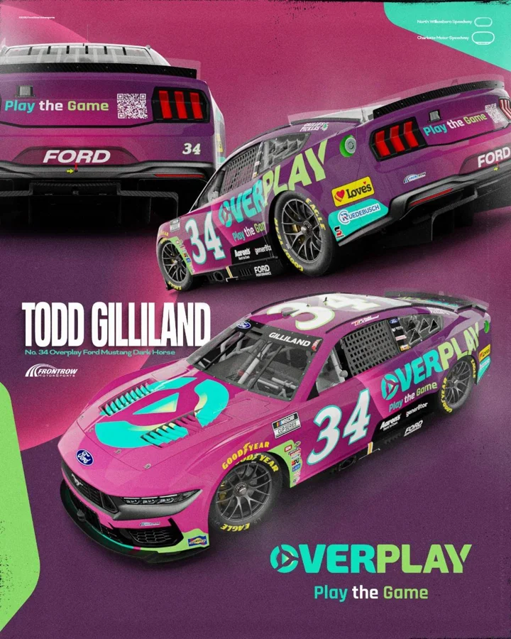 Front Row Motorsports and Overplay Launch 2025 Sponsorship Partnership ...